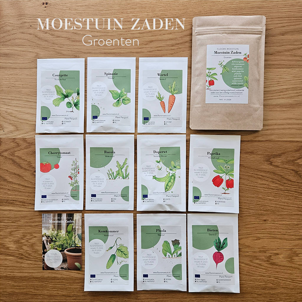 Moestuin zaden groenten - zadenpakket - Floors Moestuin